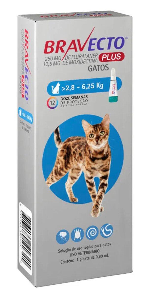 Comprar Antipulgas e Carrapatos Bravecto Plus da MSD para Gatos de 2,8 a 6,25kg - Pipeta - a ...