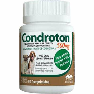 Anti-inflamatório Condroton da Vetnil 1000mg - 60 comprimidos - a ...