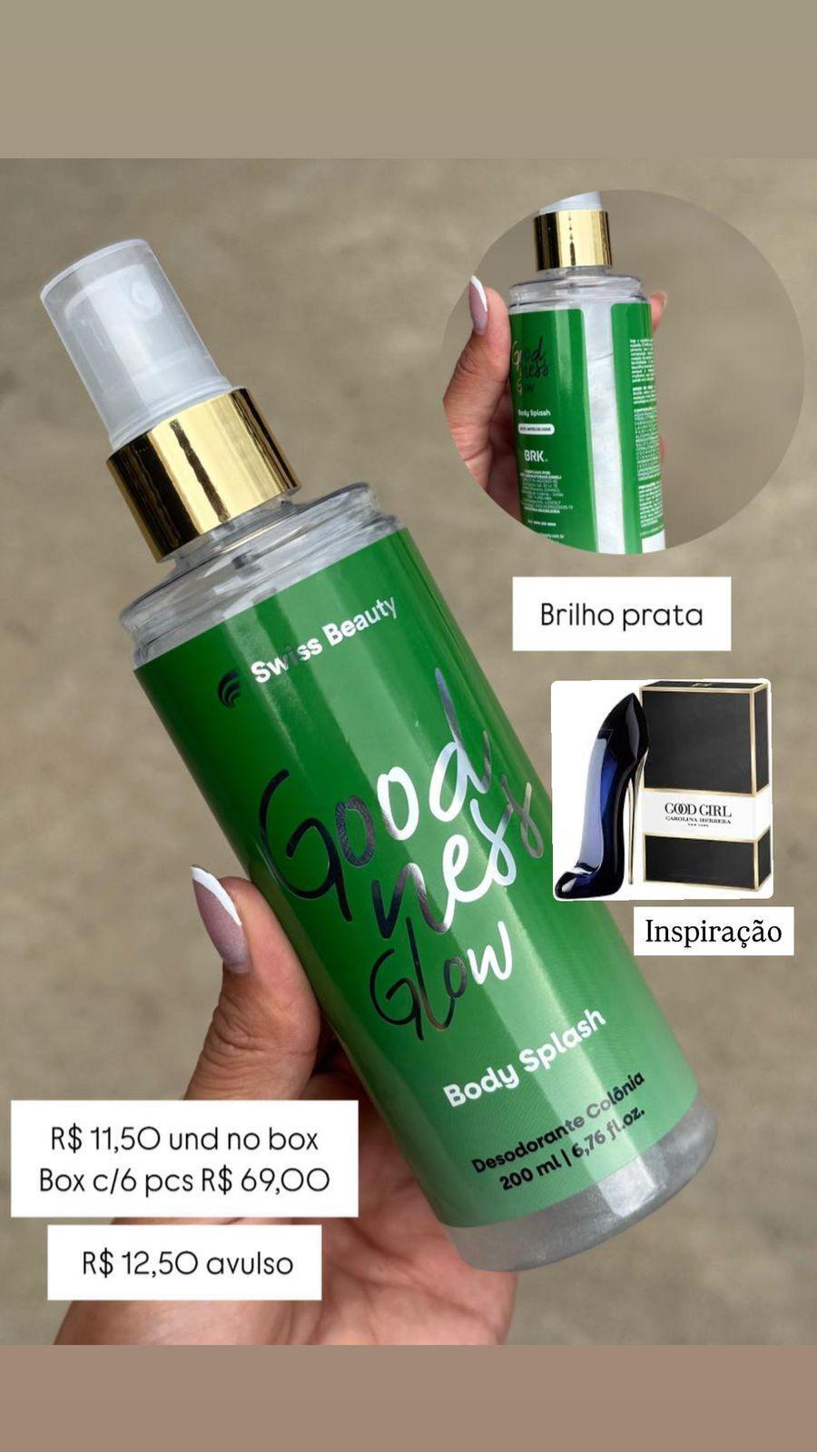 Comprar Body Splash Good Ness Glow Swiss Beauty - R$12,50 - imperium distribuidora