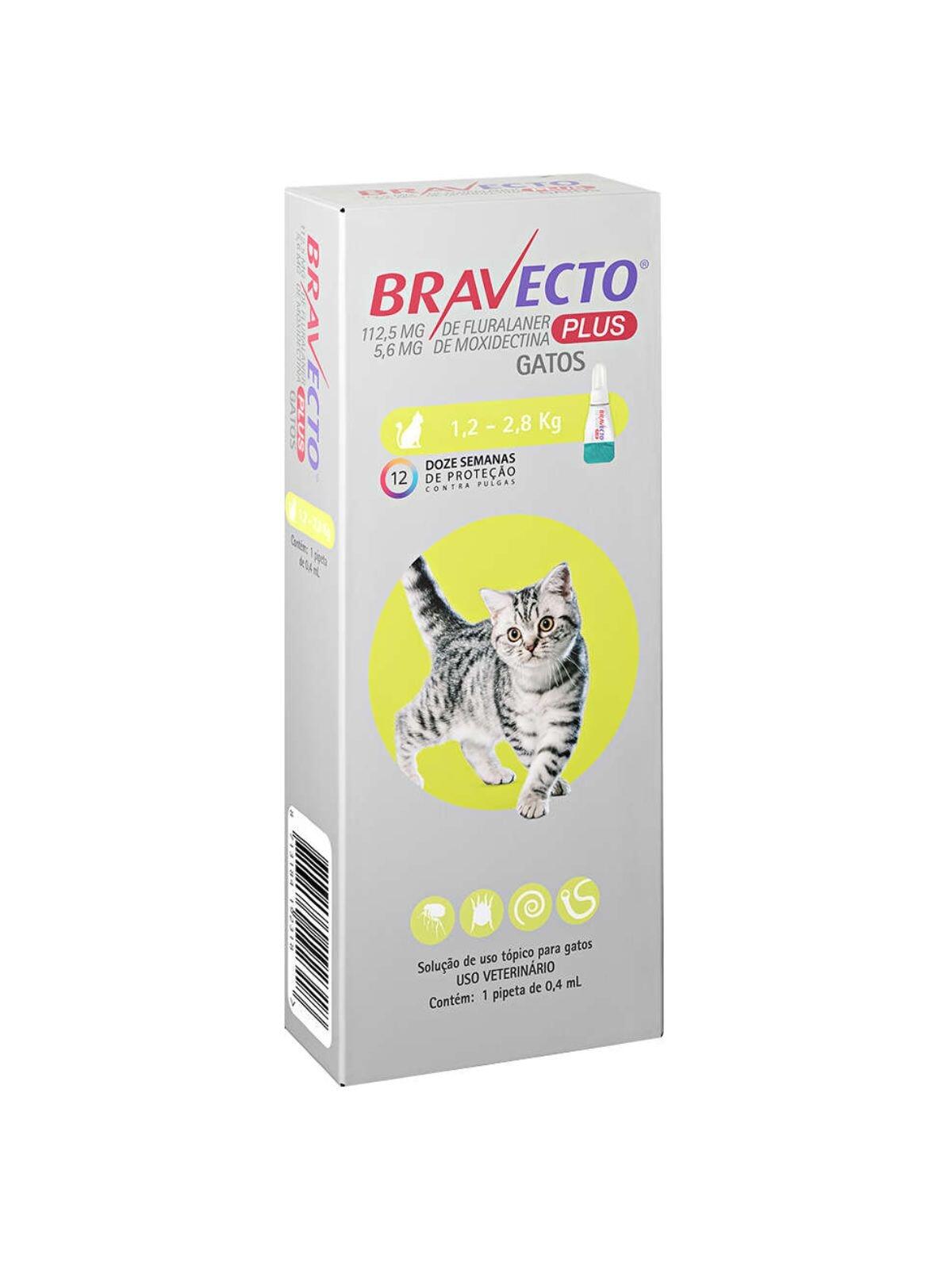 Comprar AntiPulgas e Carrapatos Bravecto MSD Plus Transdermal para Gatos de 1,2 Até 2,8kg - 1 ...