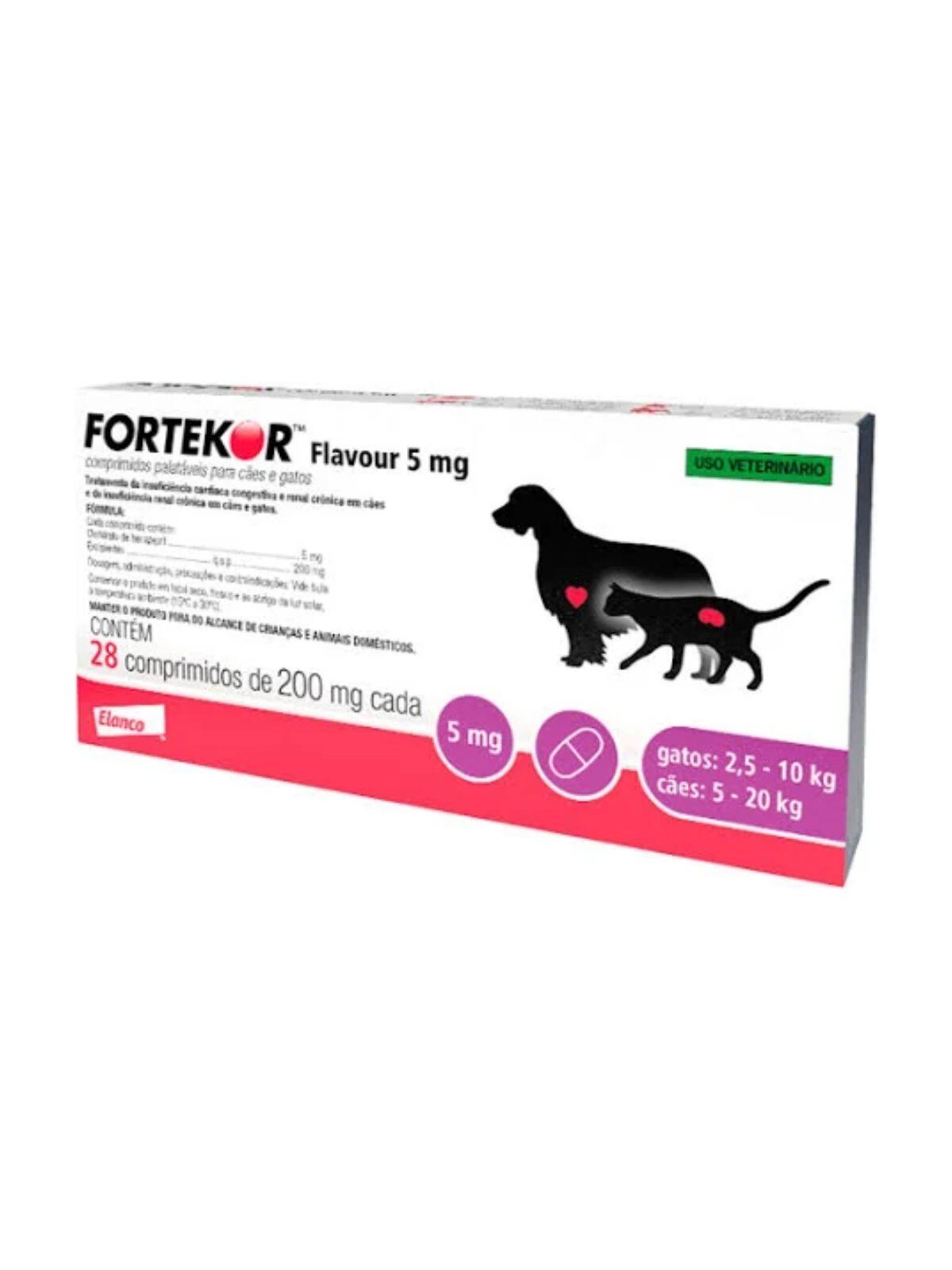 Comprar Fortekor Flavour para Cães e Gatos 5mg - 28 comprimidos - R$179 ...