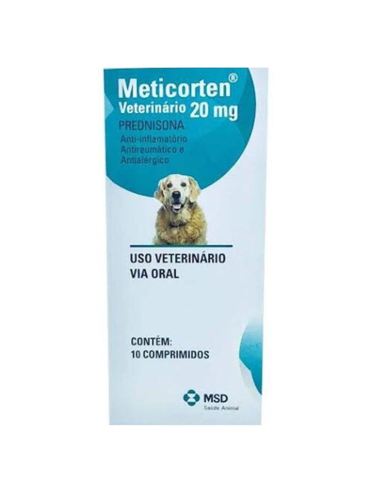 Comprar Meticorten MSD 20mg para Cães e Gatos - 10 comprimidos - R$55 ...