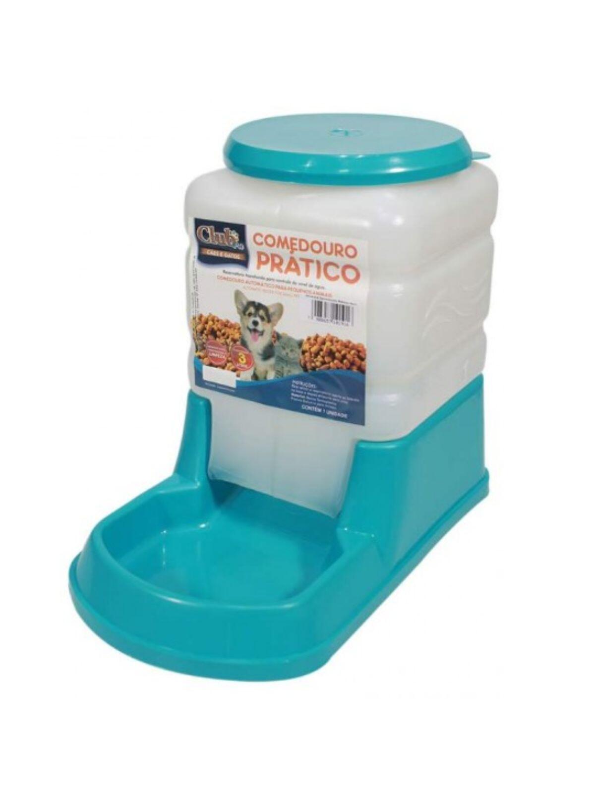 Comedouro Prático Automático Cães e Gatos - 3L - Cores Diversas