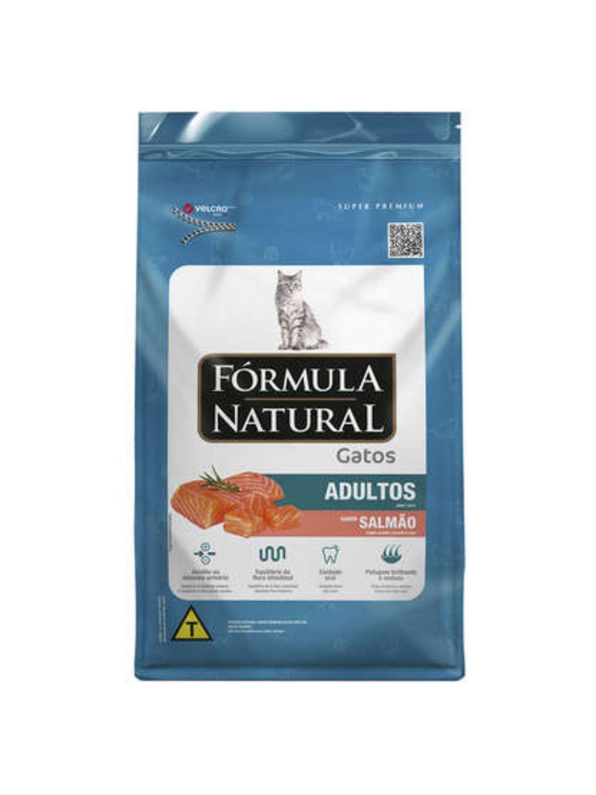 Ração Fórmula Natural Life para Gatos Adultos Sabor Salmão - 1Kg - R$42,99