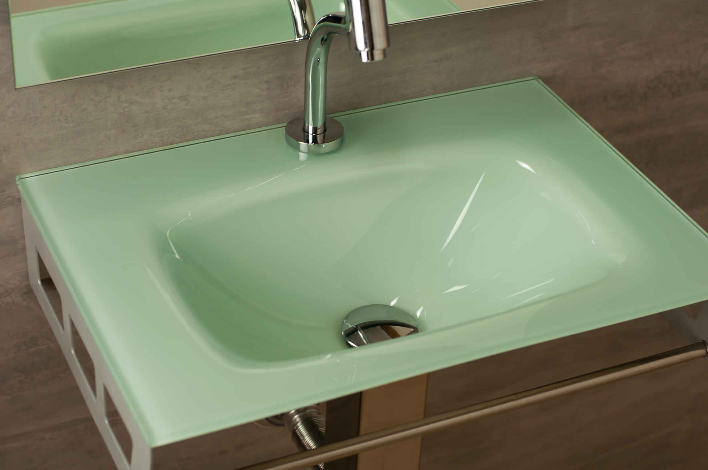 Lavatório Fit 70x35 Bergan em Vidro Design Moderno - a partir de R$539,10