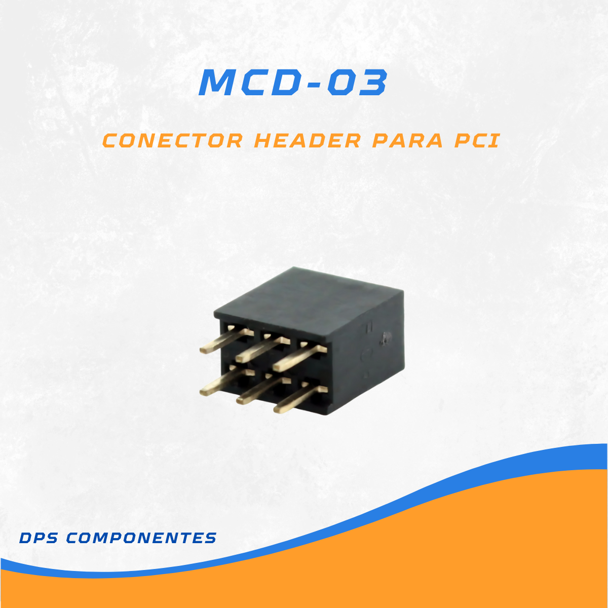 Conector Mini Header Para PCI, 6 Vias (2X3), 180G, 2,54MM - a partir de ...