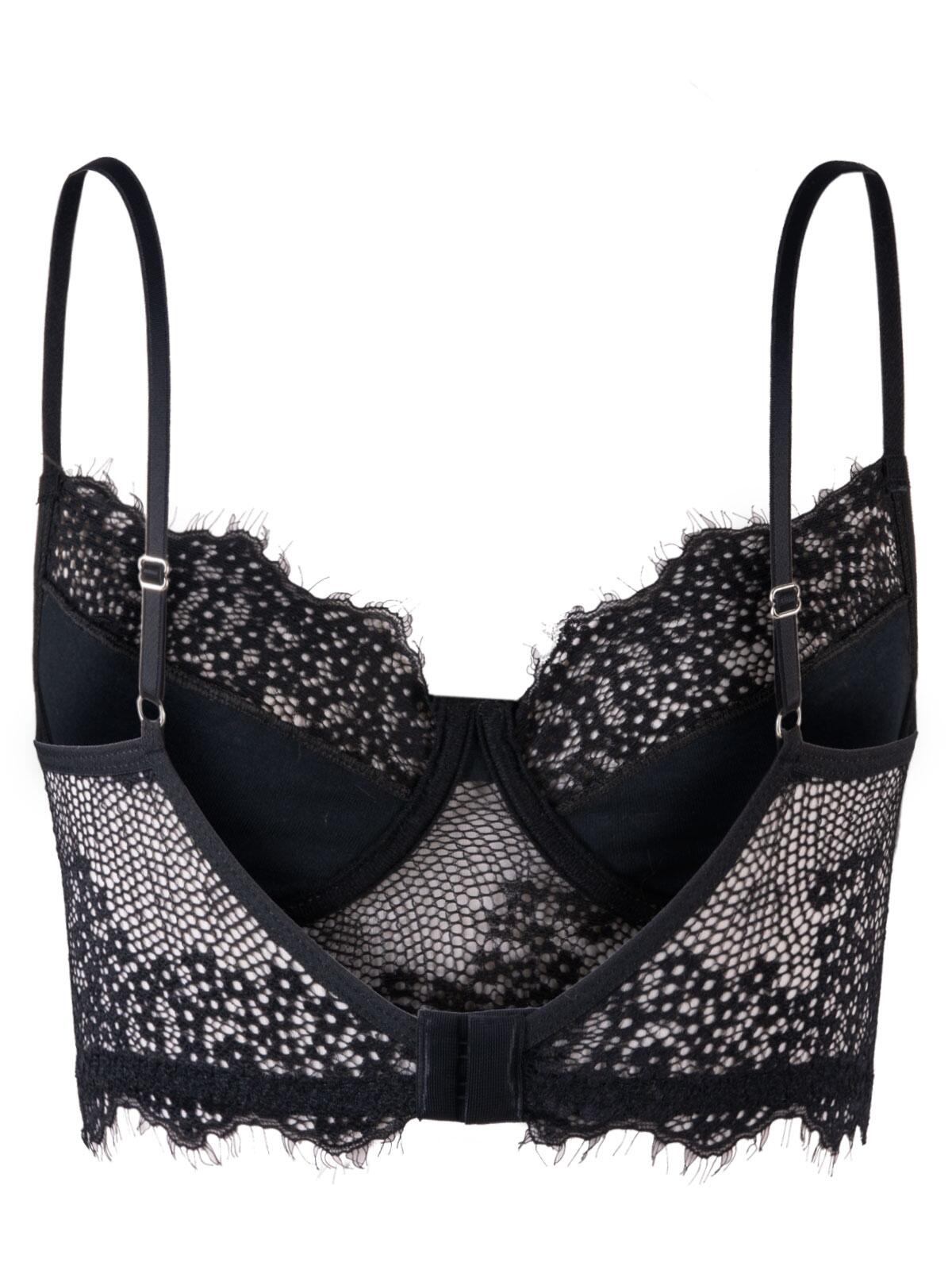 Comprar Mini Croped Karen Em Renda Chantilly Preto - Amyle Lingeries ...