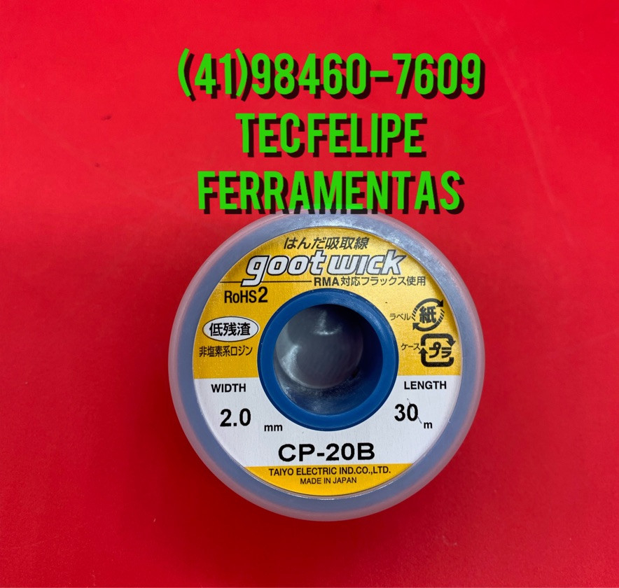 Comprar Malha Dessoldadora gootwick original 2.0 com 30metros- - a partir de R$189,92 - Tech ...