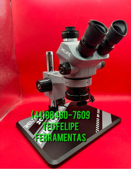 Comprar Microscopio Trinocular 7050 M5T pro Relife com luminária e ...