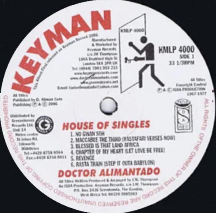 Comprar (Pronta Entrega) Doctor Alimantado - House Of Singles (Keyman ...