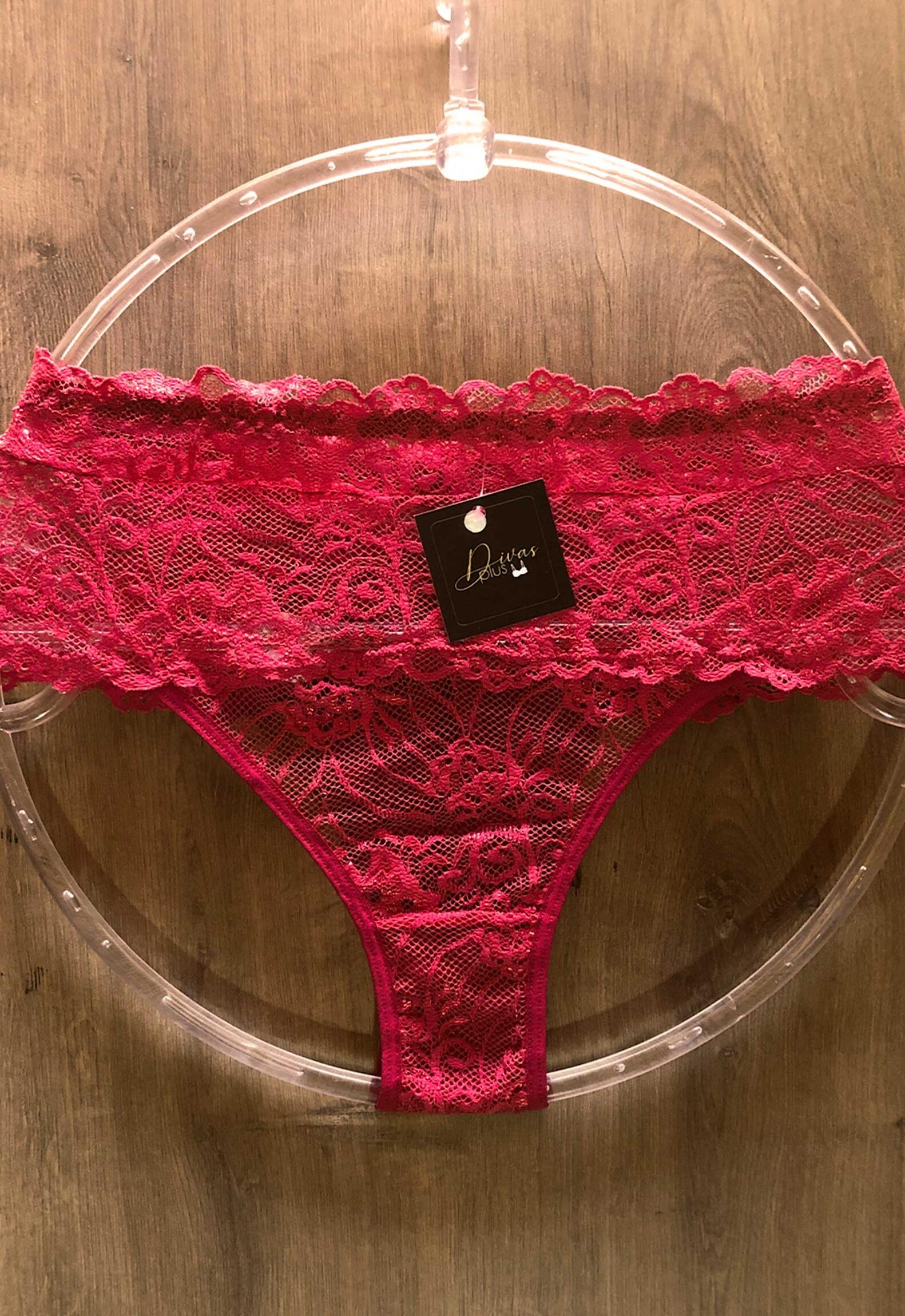 Calcinha Fio Duplo Fascinação Vermelha Plus Size - Divas Plus