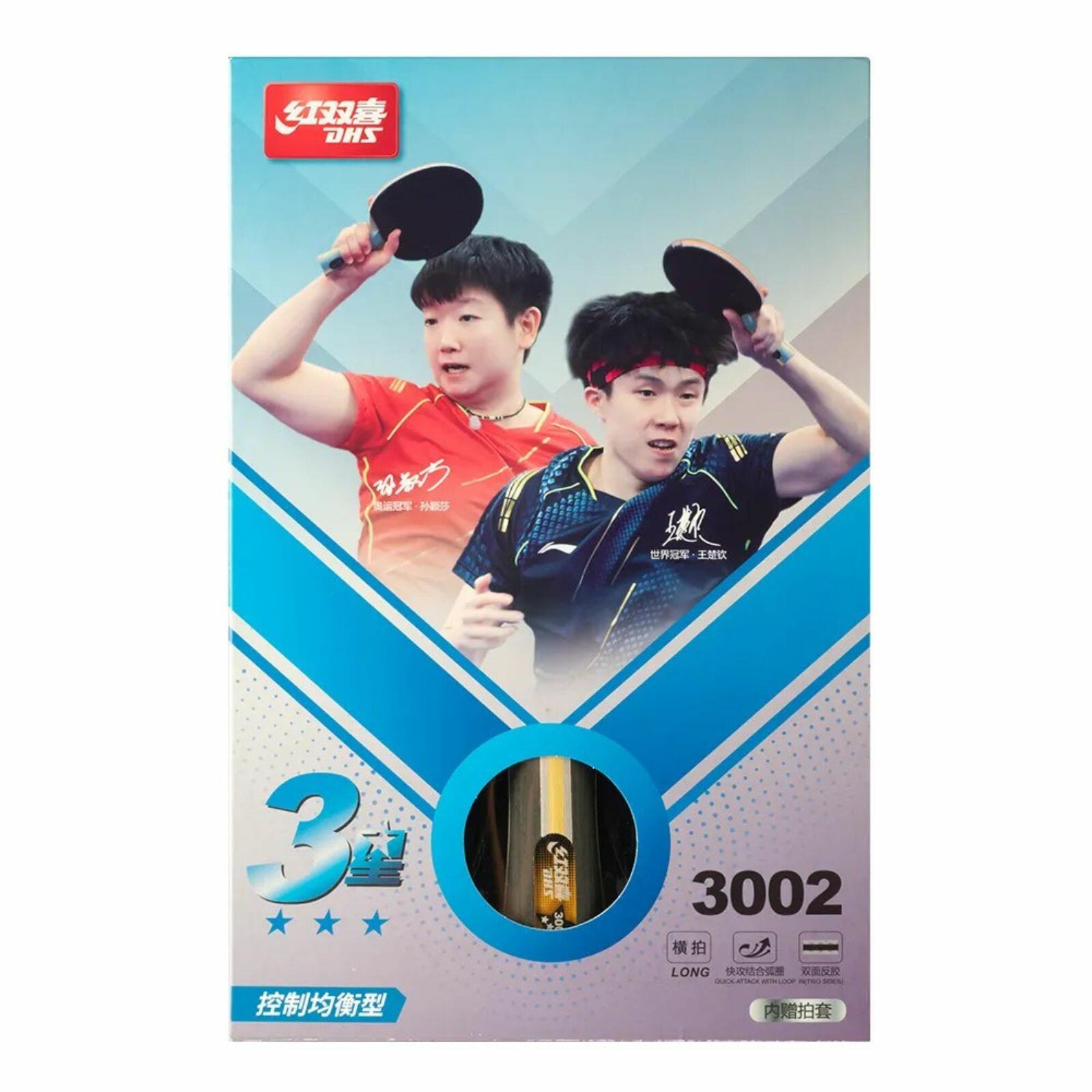 Raquete DHS 3002 3 Estrelas | Borracha PF4 | Oficial 360TT - a partir ...