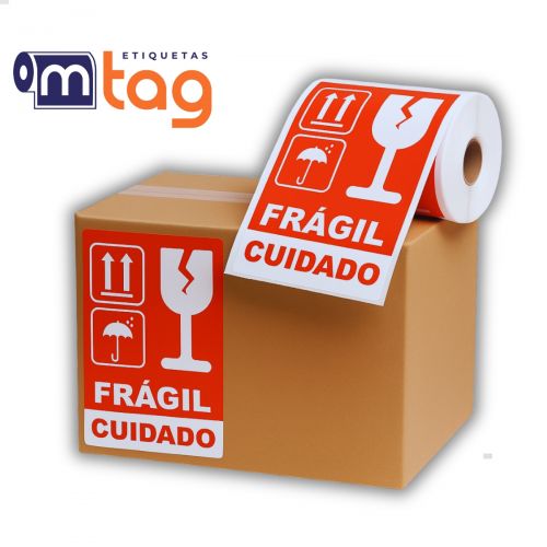 Comprar Etiqueta Cuidado Frágil Seta Virada para Cima 100x150mm - 200 ...