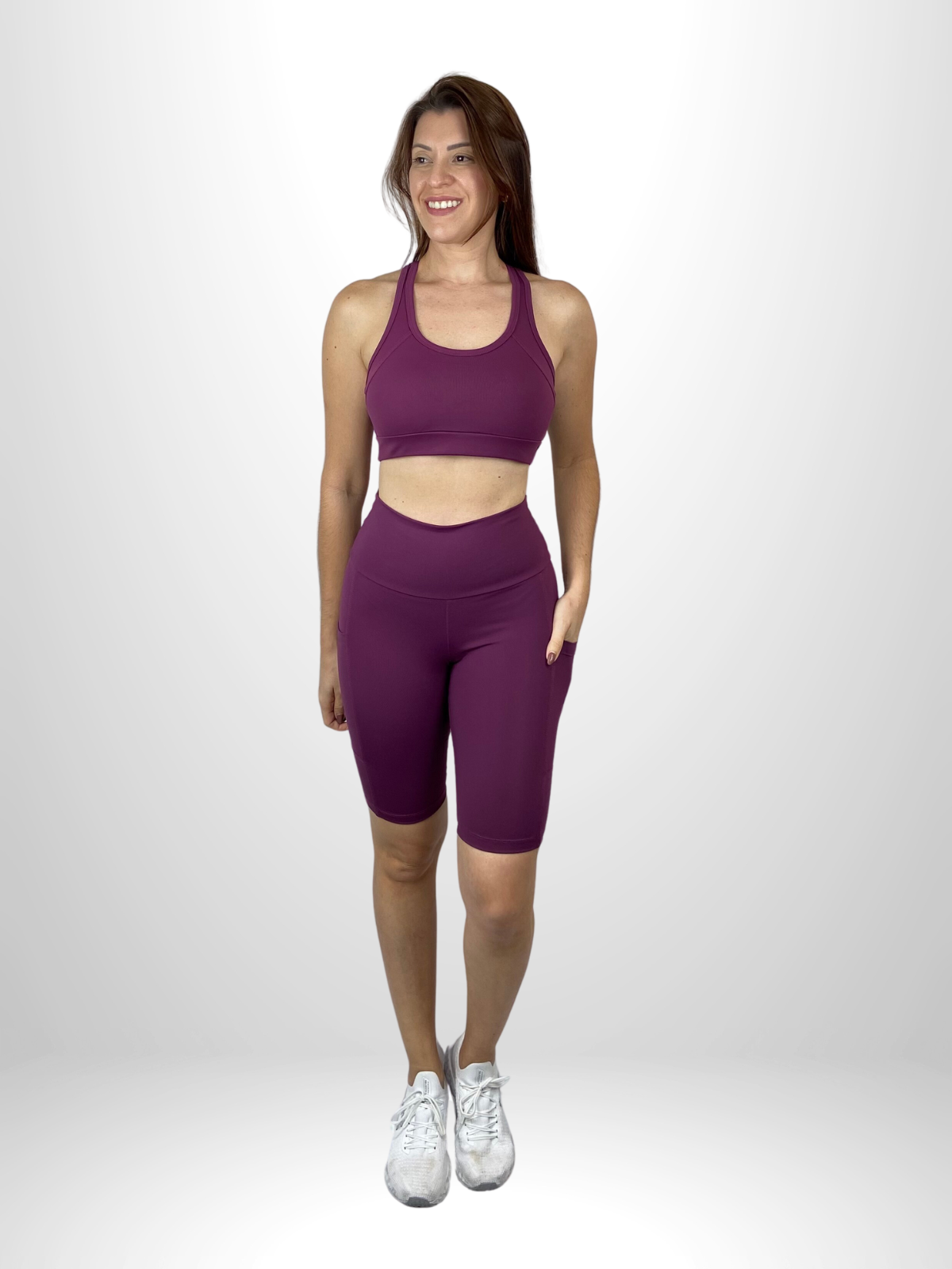 Conjunto Bermuda com Bolso com Top Energy Malbec - Celer
