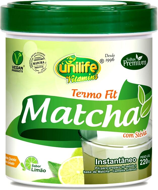 Comprar Matcha Termo Fit Instantâneo Sabor Limão Unilife 220g - Vegano ...
