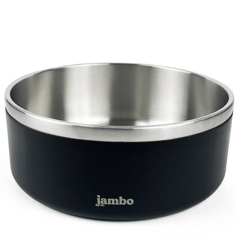 Comedouro Jambo Premium Aço Inox Preto