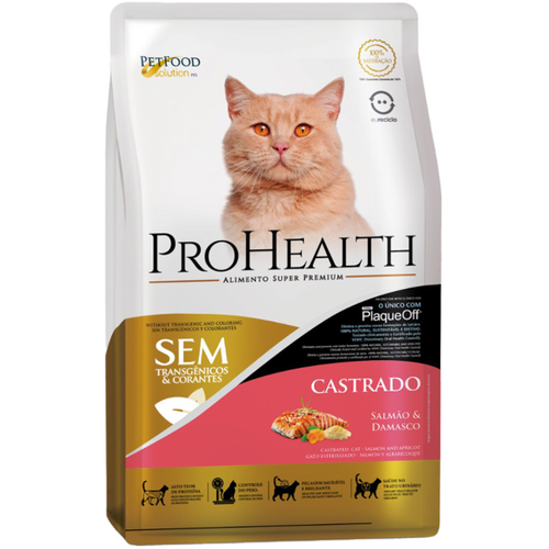 Ração ProHealth Gato Adulto Castrado Salmão - de R$36,76 a R$203,60