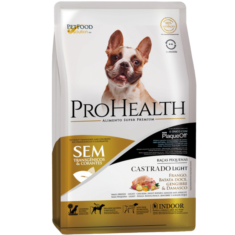 Ração ProHealth Cães Adultos Raças Pequenas Light Sabor Frango - de R ...