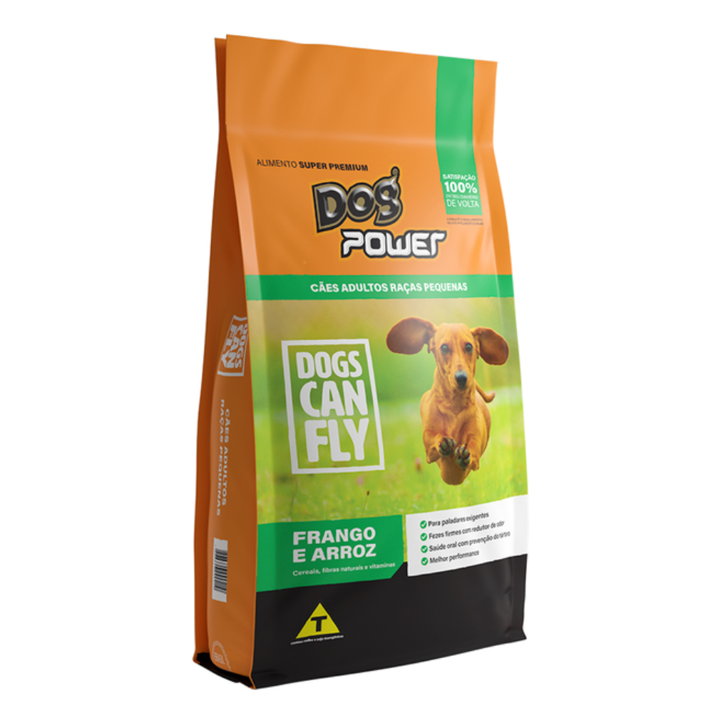 Ração Dog Power Dogs Can Fly Cães Adultos Porte Pequeno Sabor Frango ...