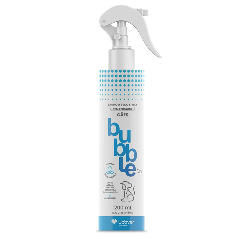 Bubble Dry 200 ml UCBVET - a partir de R$89,14 - Nmalls - N possibilidades para seu pet!