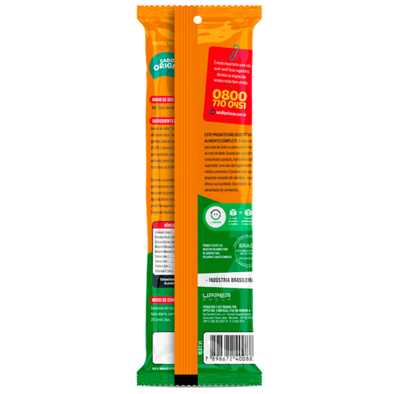 Petiscão Snack Dental Óleo de Coco e Menta 14 cm com 3 Un 75 g - a ...