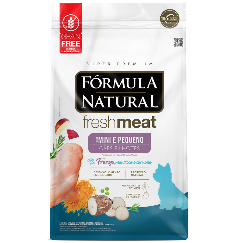 Formula Natural Fresh Meat Filhotes Mine e Pequeno 10,1 Kg - a partir ...