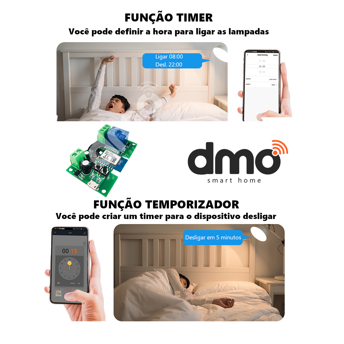 Relé WiFi Inteligente 12V/24V com Contato Seco e RF433 - a partir de R ...