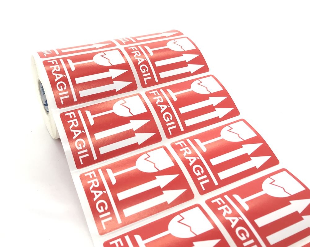 Comprar Etiqueta Frágil Taça E Seta 60x40 mm Couché 3 Mil Etiquetas - a ...