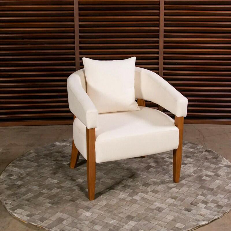 Comprar POLTRONA BIANCHI VALENTINA COR K176 - Madeira Pires Móveis