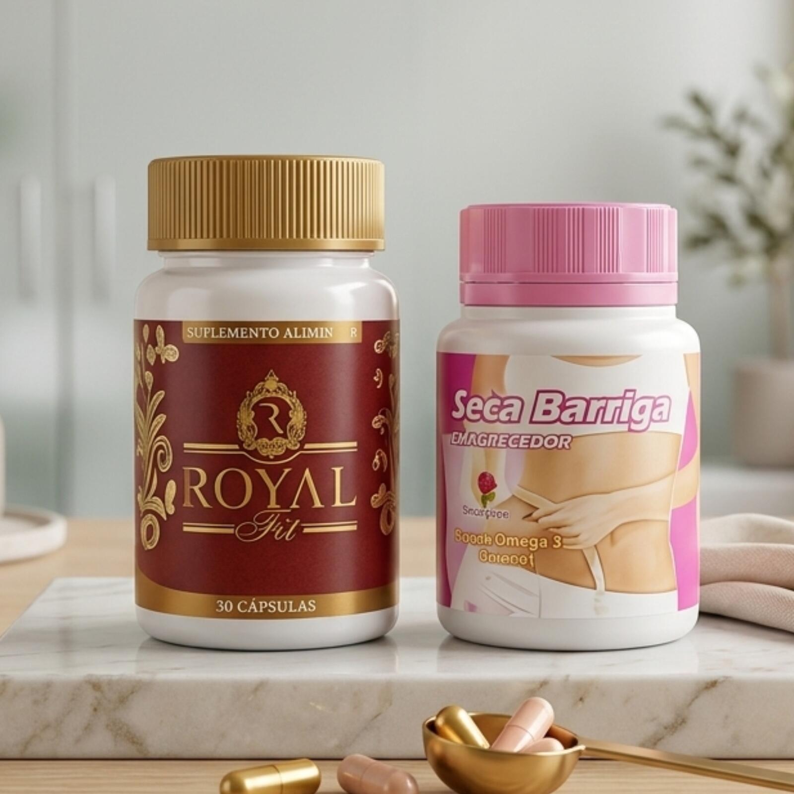Royal Fit + Seca barriga com ômega 3 e linhaça