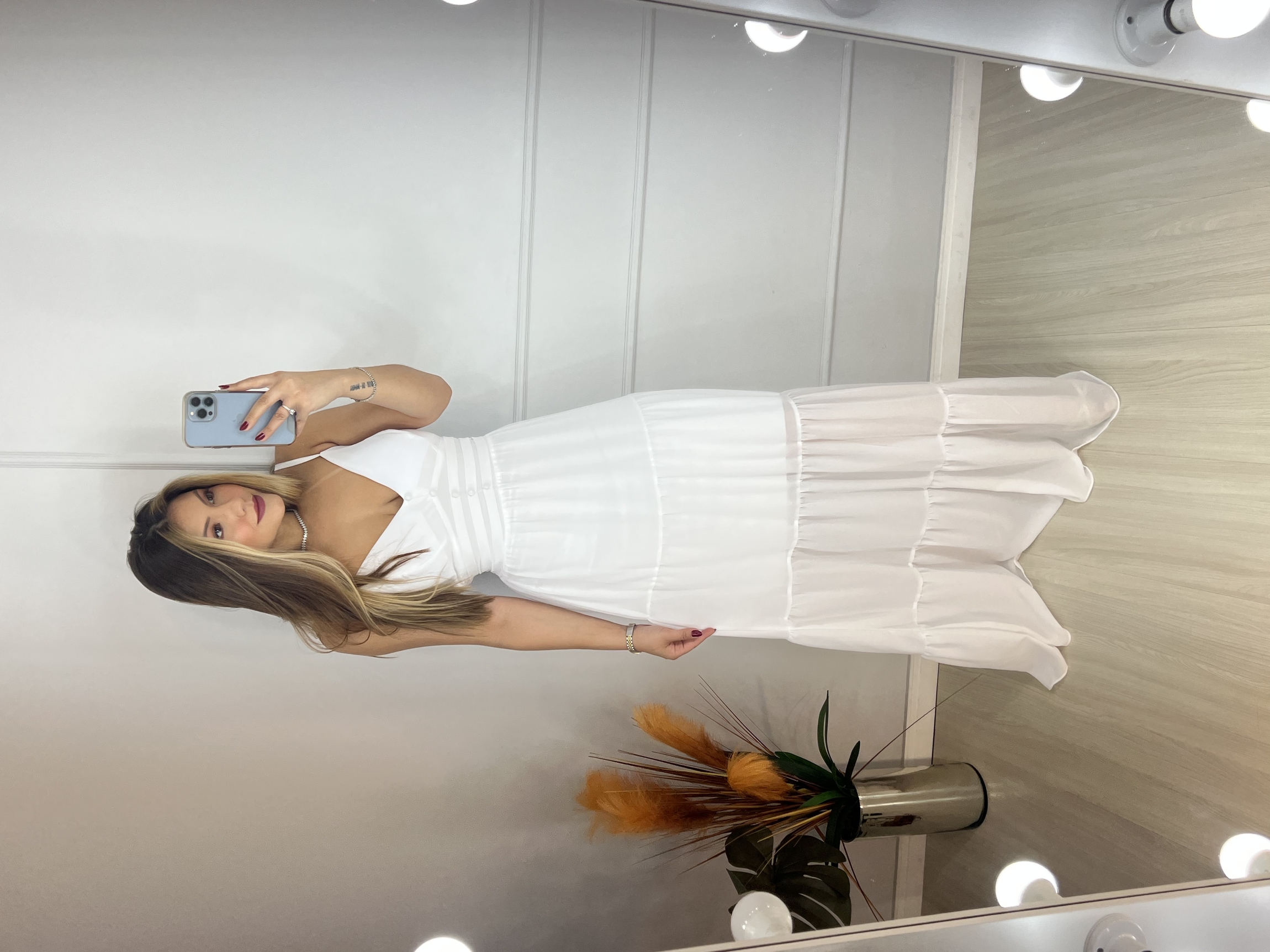 Vestido longo branco - a partir de R$189,84