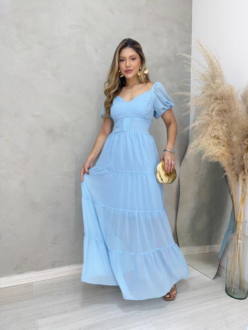 Comprar Vestido Ellen Azul Claro - a partir de R$188,57 - miabella