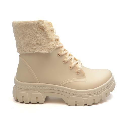 Luelua Bota Infantil Menina Luelua Coturno Com Pelo