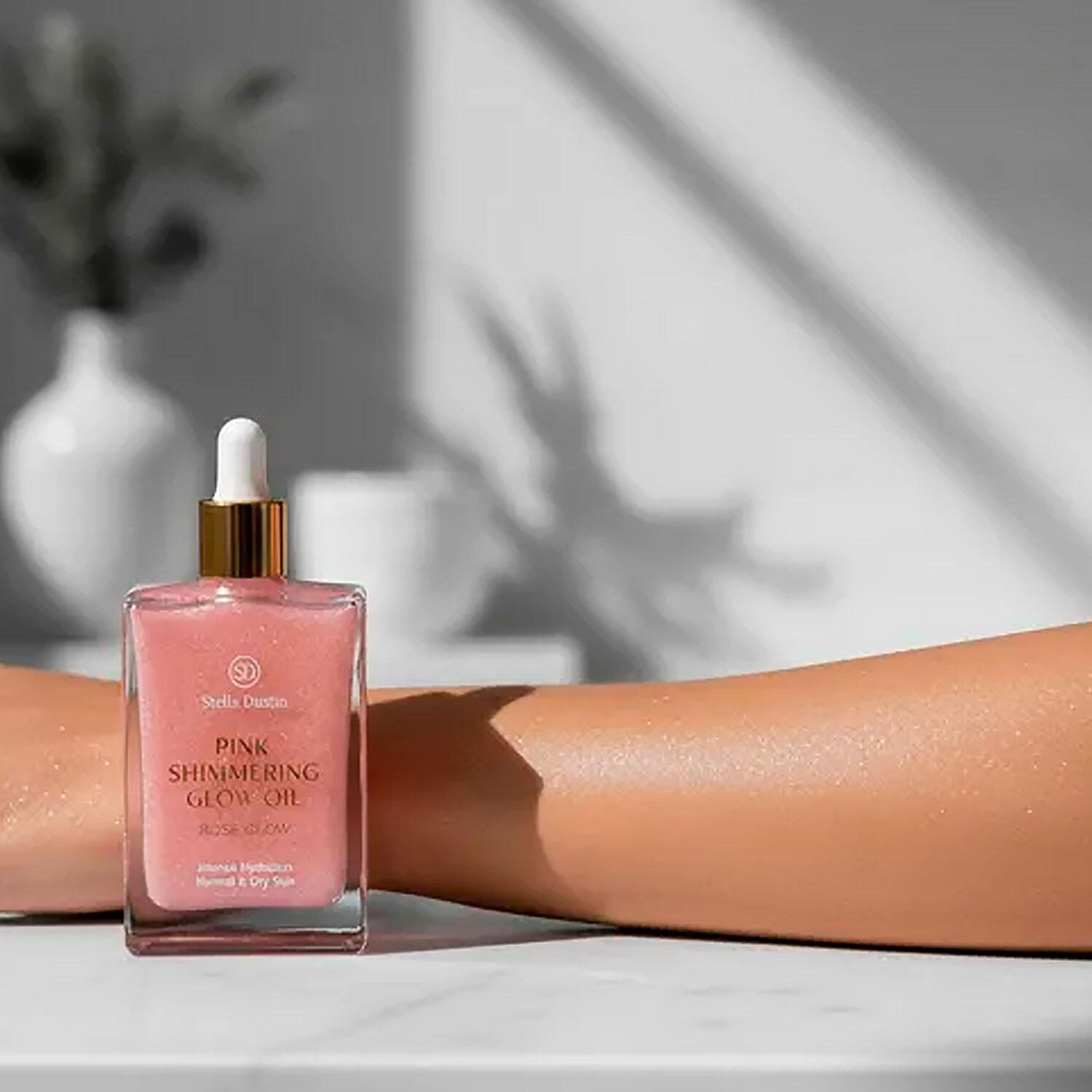 Óleo Corporal Stella Dustin Pink Shimmering Rose Glow 100ml - R$197,00