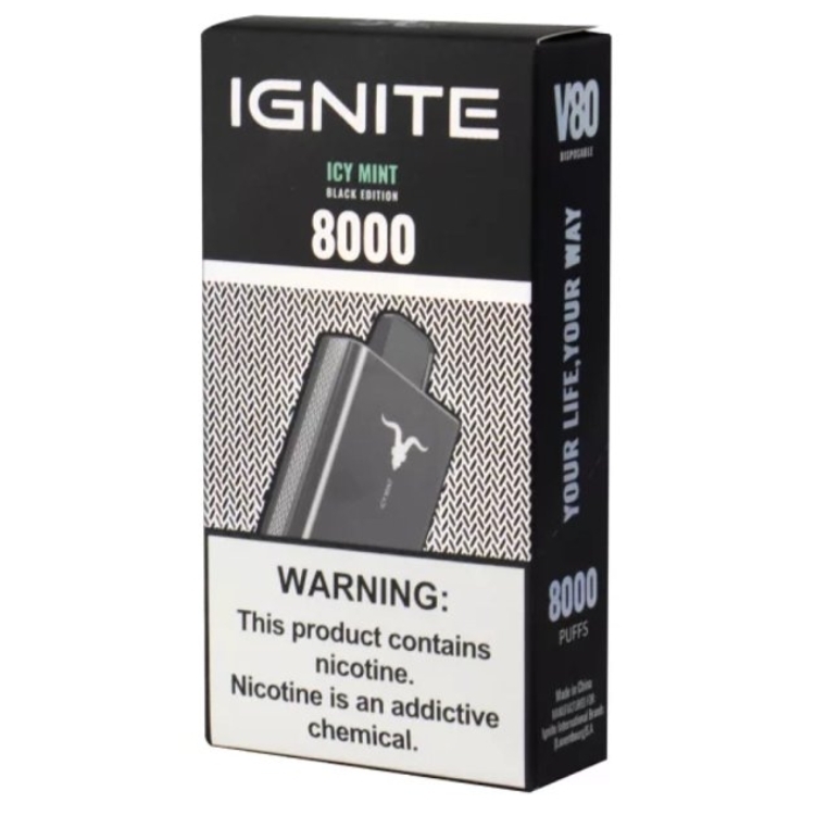 Ignite V80: Pod Descartável com 8000 Puffs