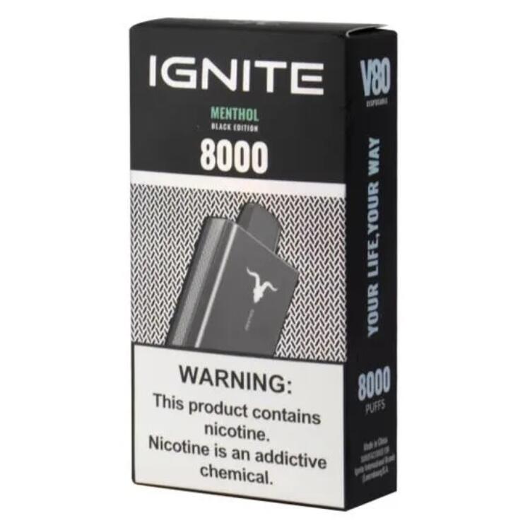 Ignite V80: Pod Descartável com 8000 Puffs