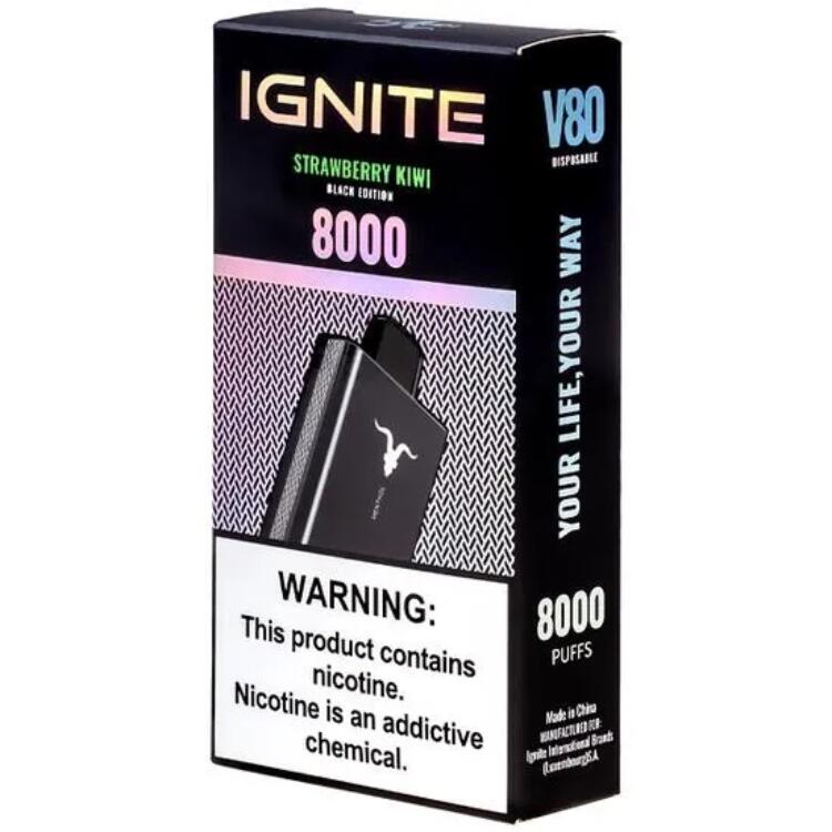 Ignite V80: Pod Descartável com 8000 Puffs