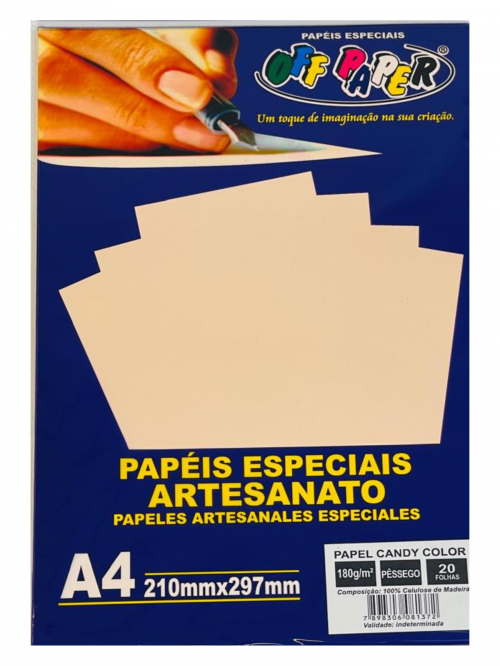 Papel Collor Plus A4 180g 20 folhas Off Paper - Escolha a Cor