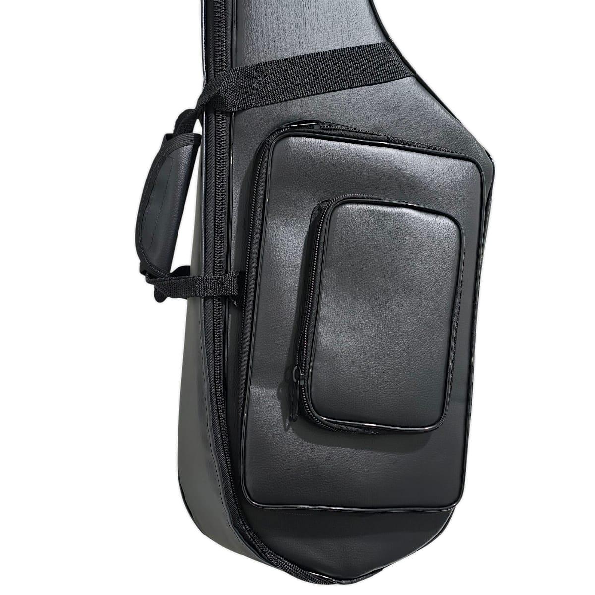 Comprar Capa para Sax Tenor - Couro Sintético Preto Com Pelúcia