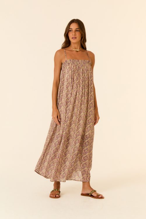 Comprar Vestido Midi Alça Estampa Violet Maria Filó - Ouseup Moda Feminina