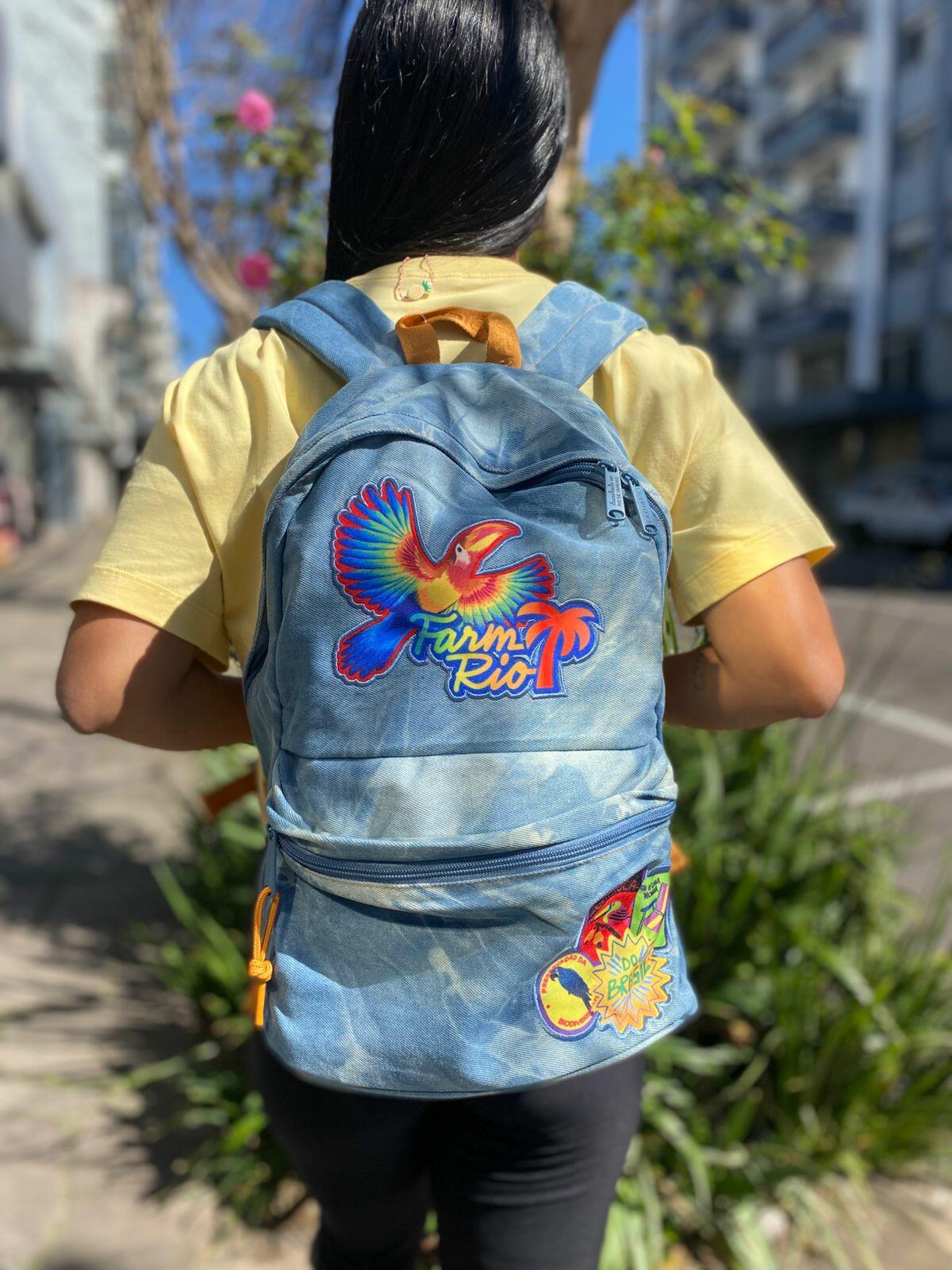 Comprar Mochila Xodo Patch Rio Azul ETC Farm - a partir de R$386,10 - Ouseup Moda Feminina
