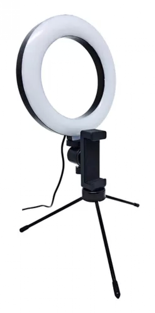 Comprar Ring Light De Mesa Iluminador De Led Tripé 6 Polegadas - R$24,99 - JB Fornecedor