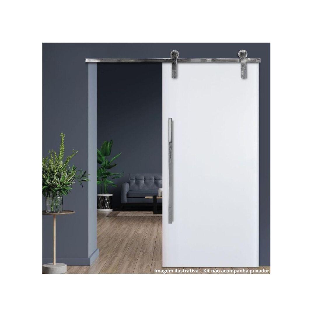 Comprar Kit de Correr Roldana Aparente Polido - Porta Branca - de R$662,70 a R$723,80 - Lider ...