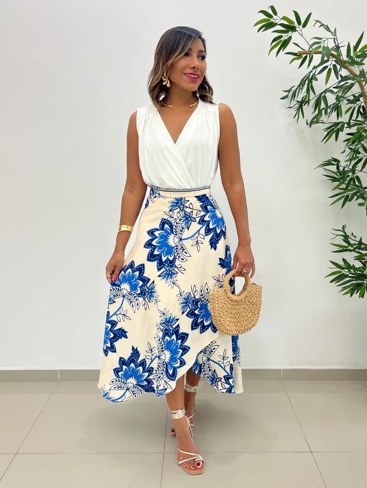 Comprar Saia Envelope Floral - La Luna