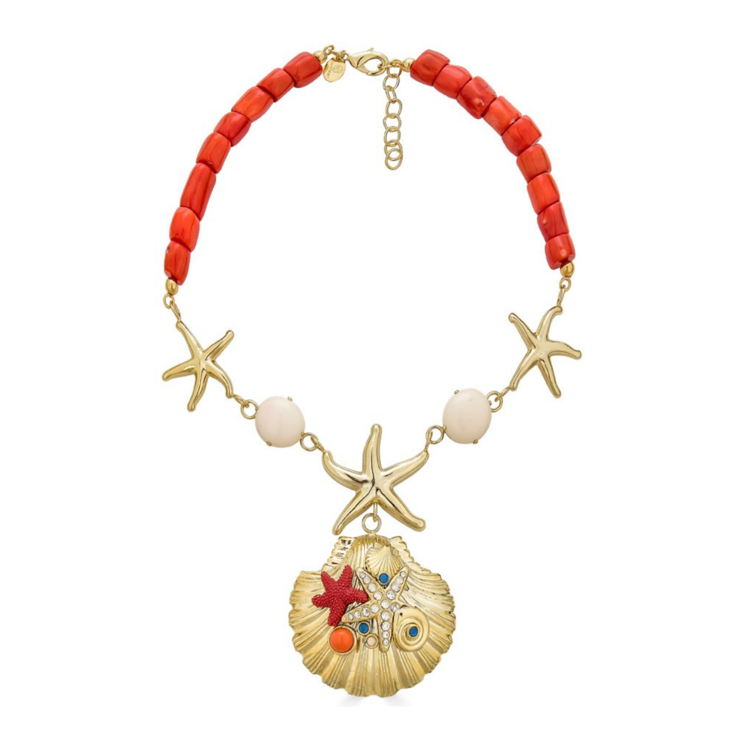 Comprar Colar Shell Star Ágata Coral Ouro - a partir de R$427,34 ...