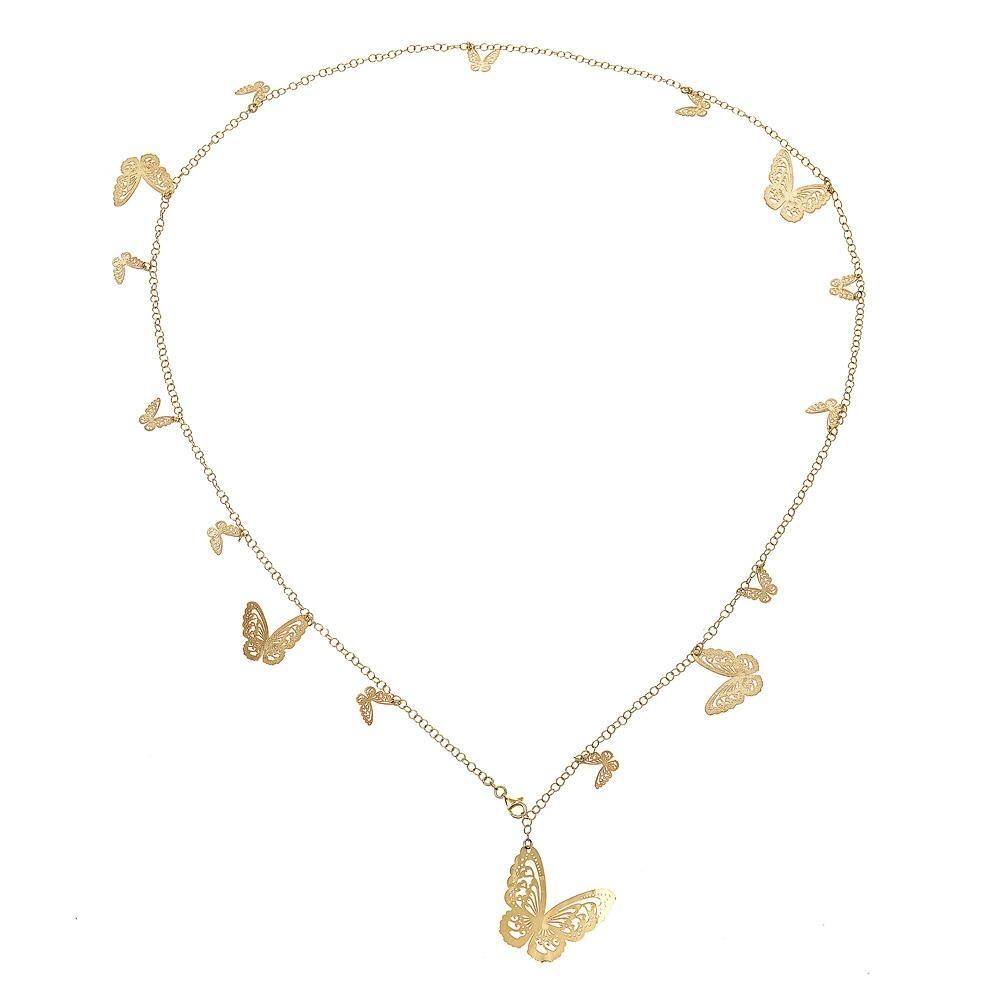 Comprar Colar Longo Farfalla Borboleta Ouro - Cristina Sabatini