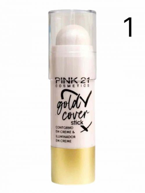 Comprar Contorno e Iluminador em Creme Stick Gold Cover PINK 21 - Lu Modas