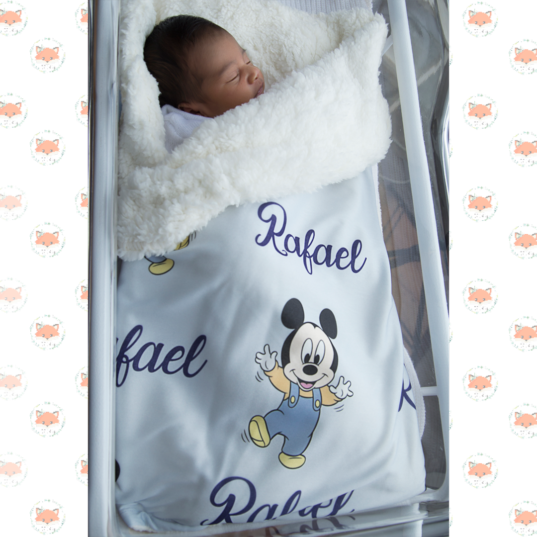 Comprar 013 - MANTA PARA BEBÊ PERSONALIZADA MICKEY AZUL - de R$97,80 a ...