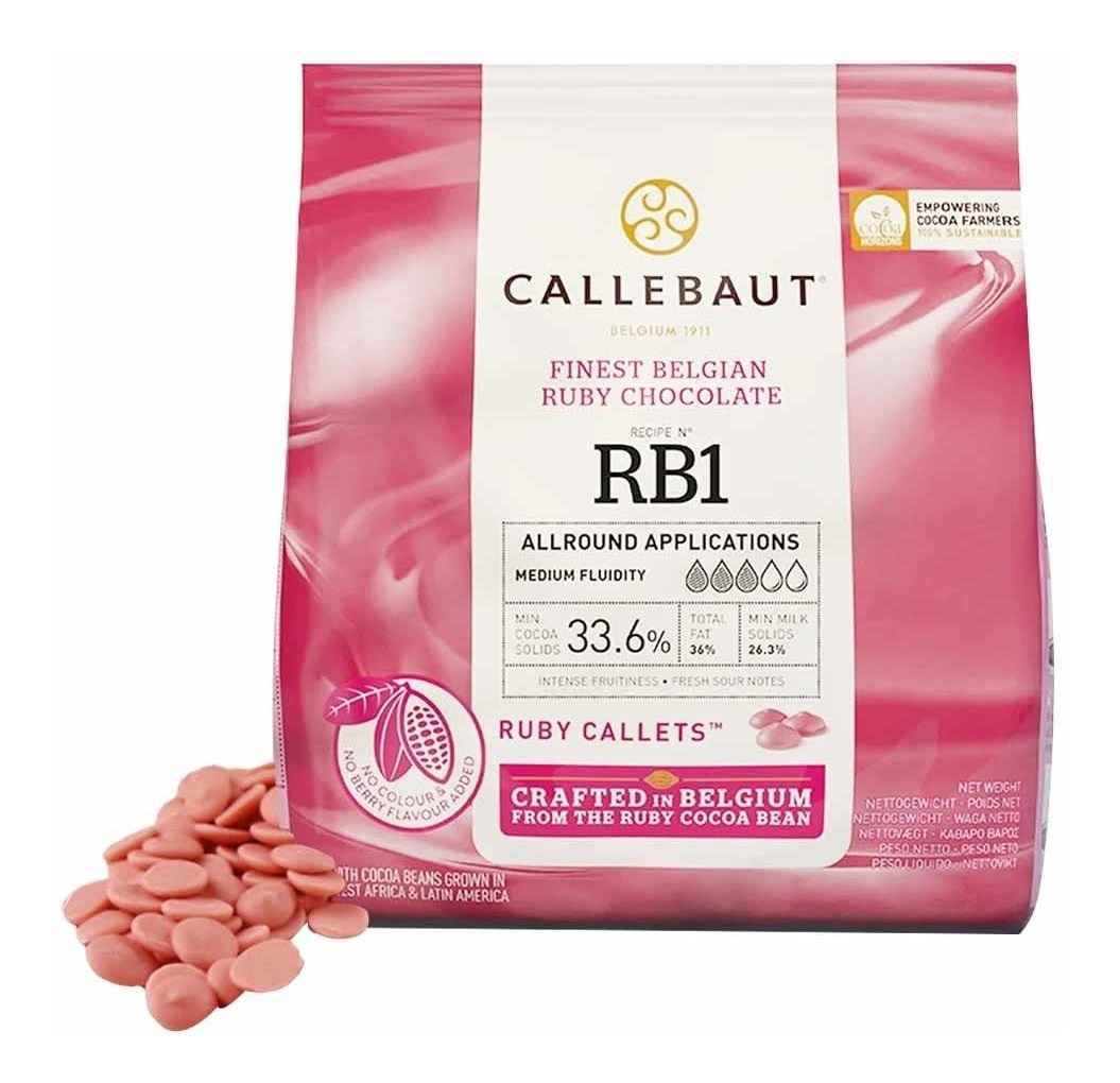 Comprar Chocolate Ruby Belga Callets 400g em gotas Callebaut - Gerô Festas
