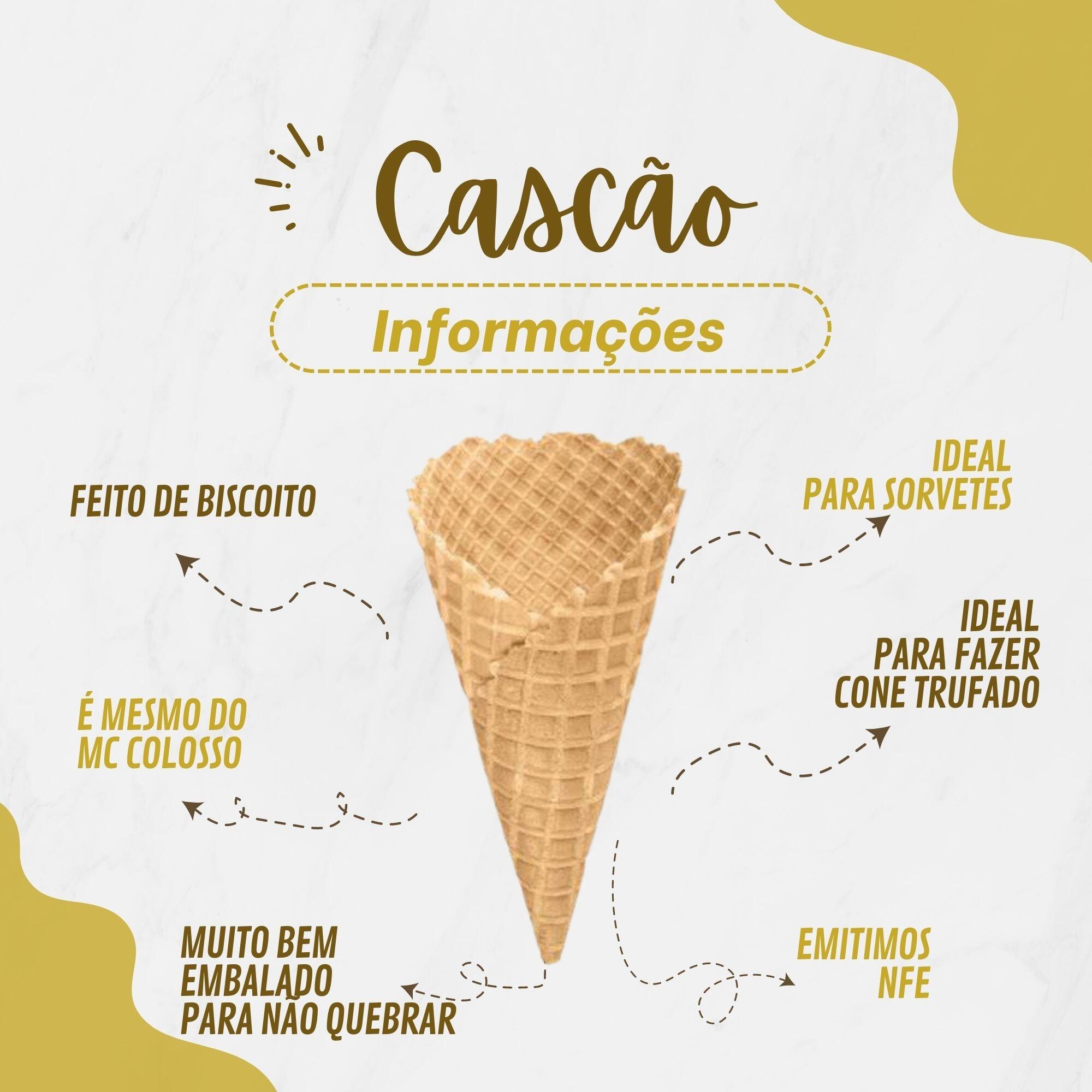 Comprar 120 Cascão Casquinha De Soverte Ou Cone Trufado Marvi 1,98kg - Gerô Festas